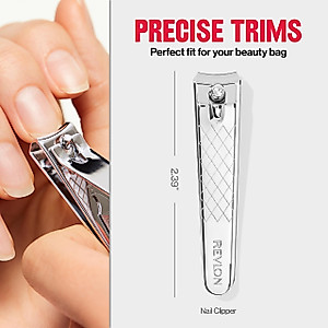 Revlon Mini Nail Clipper, Nail Care Tools, Curved Blade for Trimming & Grooming, Easy to Use (Pack of 1)