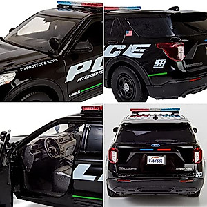 All Star Toys 2022 Ford Explorer Police Interceptor Utility Promo 1:24 Diecast Model Car Exclusive Motormax 76992