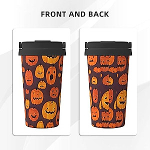 WANGXUEE Halloween Pumpkin1 Print 500ml Stainless Steel Travel Tumbler Double Wall Vacuum Insulated Coffee Mug