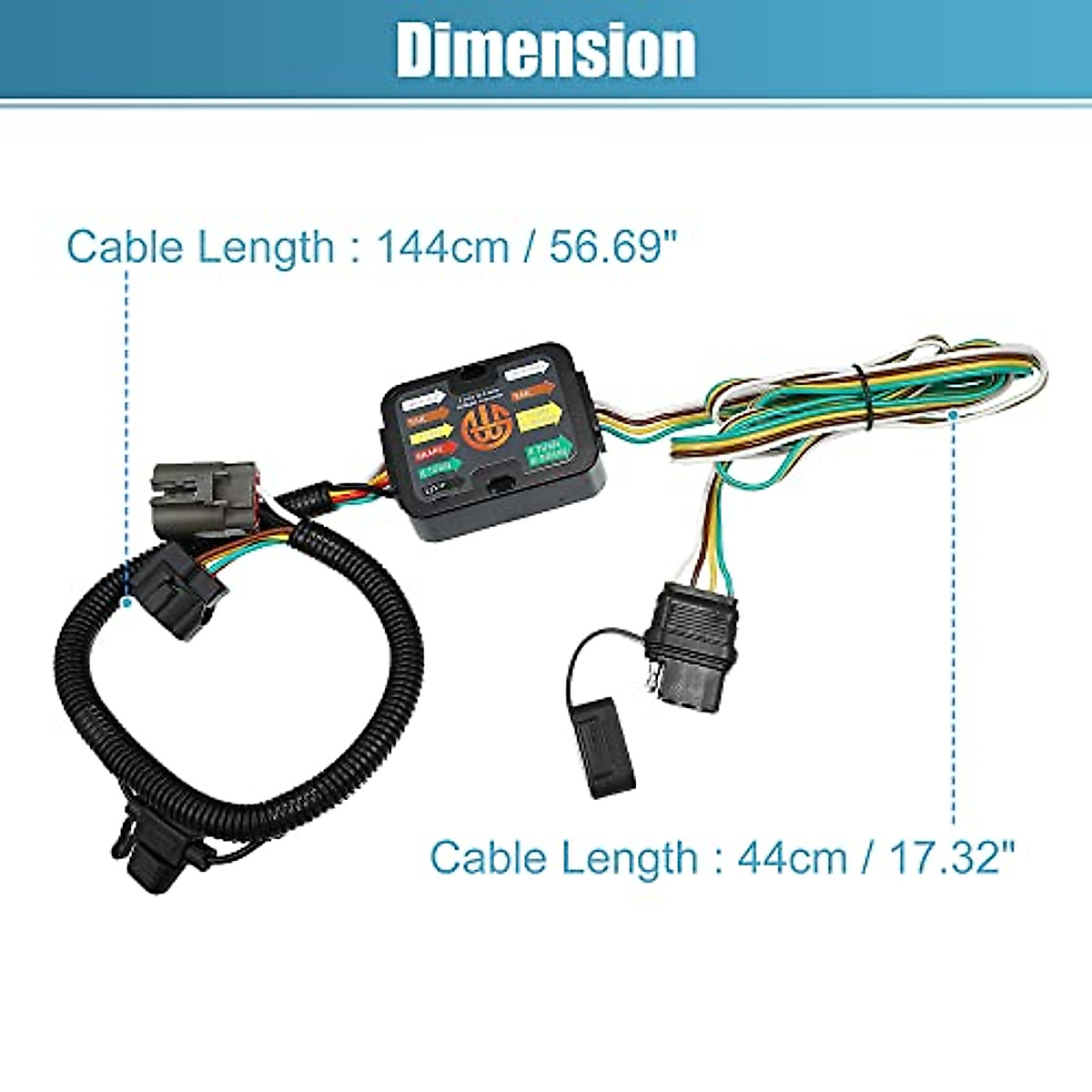 X AUTOHAUX 1 Set 118269 Vehicle Side 4-Pin 4 Way Trailer Wiring Harness Trailer Converter for Kia Sorento 2011-2020