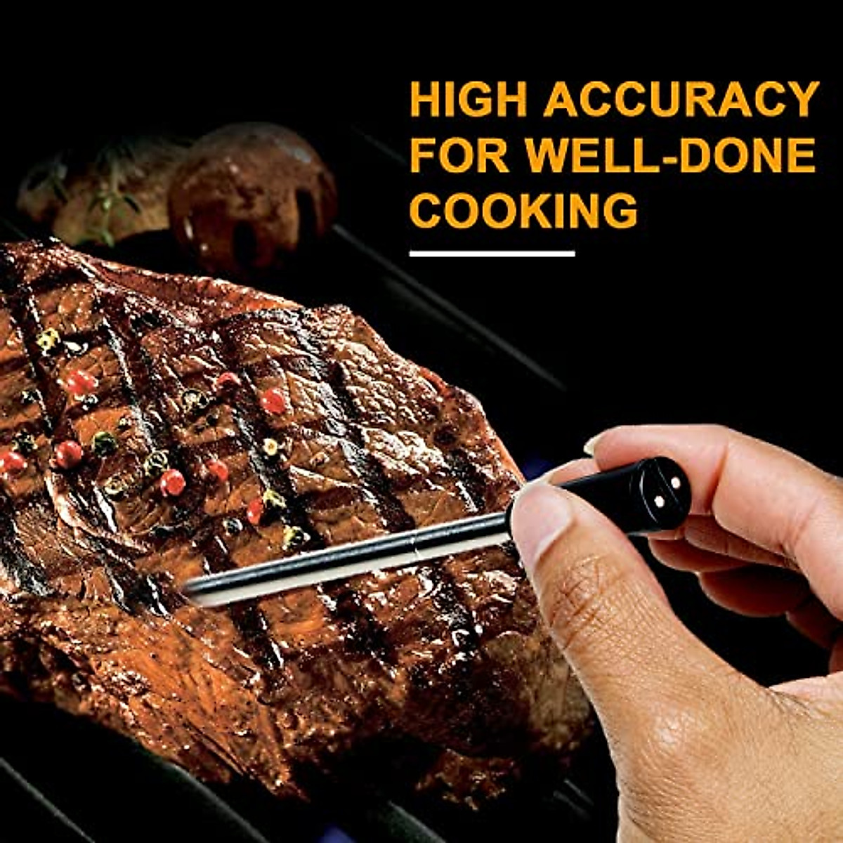 Our M2 Meat Thermometer Digital – App Controlled Bluetooth Meat Thermometer – Meater Thermometer Wireless for Cooking – Stainless Steel Grill, Oven, Smoker, BBQ Thermometer