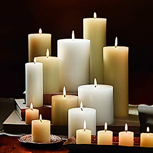 TAG Trade Associates Group Chapel 4x6 Ivory Pillar Candle Unscented Drip-free Long Burning Hours for Home Decor Wedding Parties 4x6 Ivory