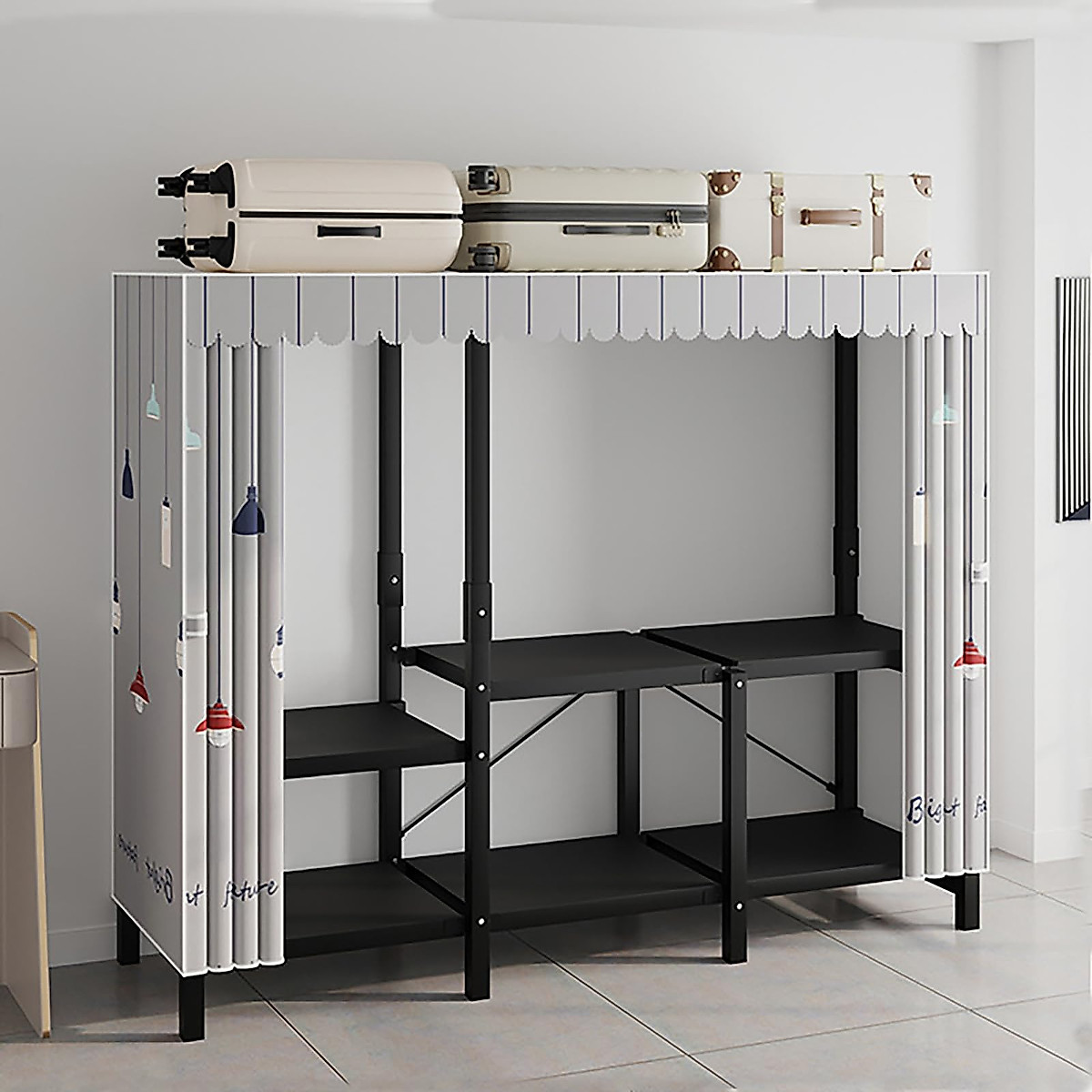 YETINGSHOP Heavy Duty Free Standing Closet Organizer, Extra Large Closet Organizer, Freestanding Closet Organizer with Shelves