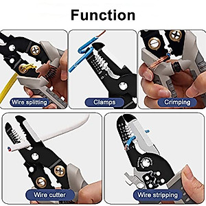 WMGoods Wire Stripper Wire Stripper Tools Professional Wire Stripper Wire Cutter, Wire Press Wiring Tools and Multi-Function Hand Tools, Wire Stripper, Multi-Function Wire Stripper