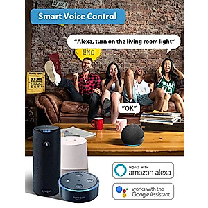 KHSUIN WiFi Smart Light Bulbs 150W Equivalent, 16W Dimmable 1600LM BR30 Flood Smart Bulb Works with Alexa Google Home No Hub, E26 Color Changing LED Alexa Light Bulb, 2700K-6500K RGBCW CRI>90, 4 Pack