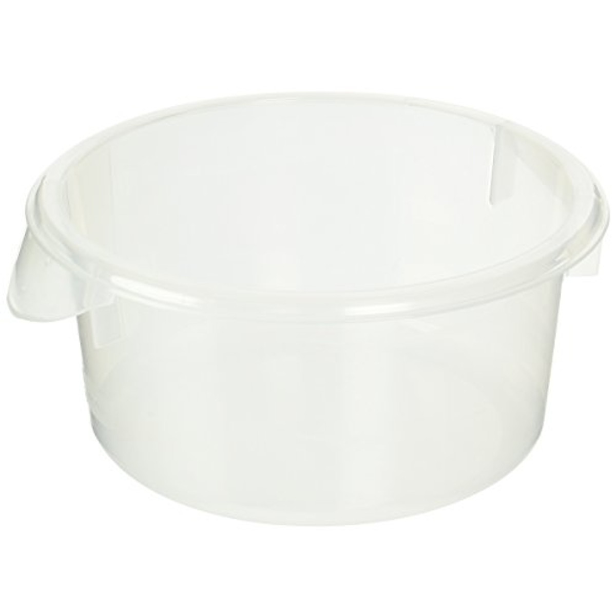 Rubbermaid Commercial Products Round Storage Container, 2-Quart Capacity, Clear Polyethylene, High Temperature Range Food Organization for Wet/Dry Food in Kitchen/Restaurants/Cafeteria, Pack of 12