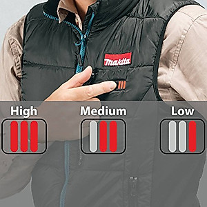 Makita DCV200ZXL 18V LXT Lithium-Ion Cordless Heated Vest Only, X-Large, Black
