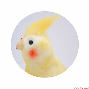 TAMMYFLYFLY Lifelike Cockatiel Parrot Bird Plush Stuffed Animal Toy Yellow Bird Cute Animal Model