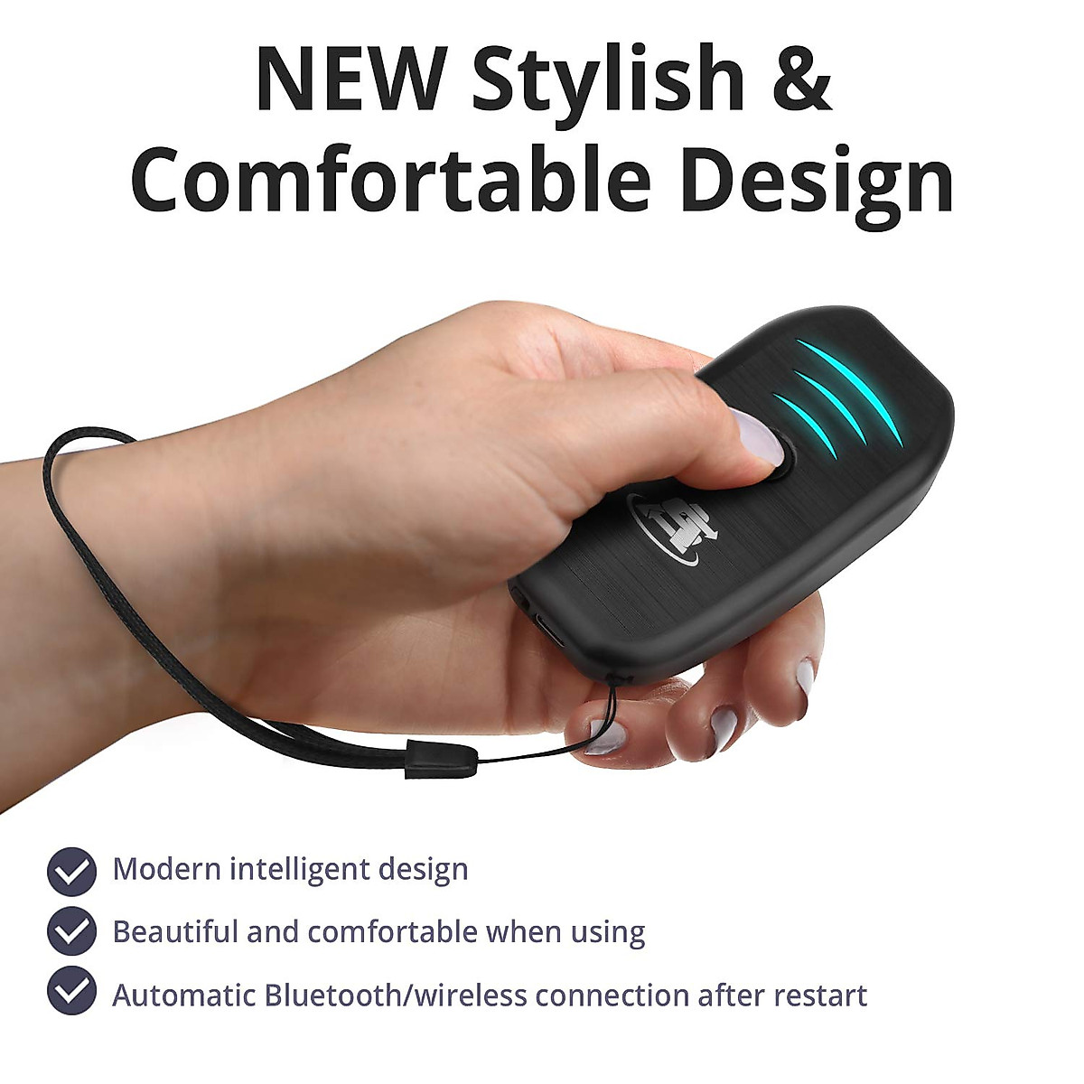 ScanAvenger Portable Mini-Wireless Bluetooth Barcode Scanner: Hand Scanners - Cordless, Rechargeable 1D & 2D Scan Gun for Inventory Management - Wireless, Handheld USB QR (1D & 2D Barcode Scanner)