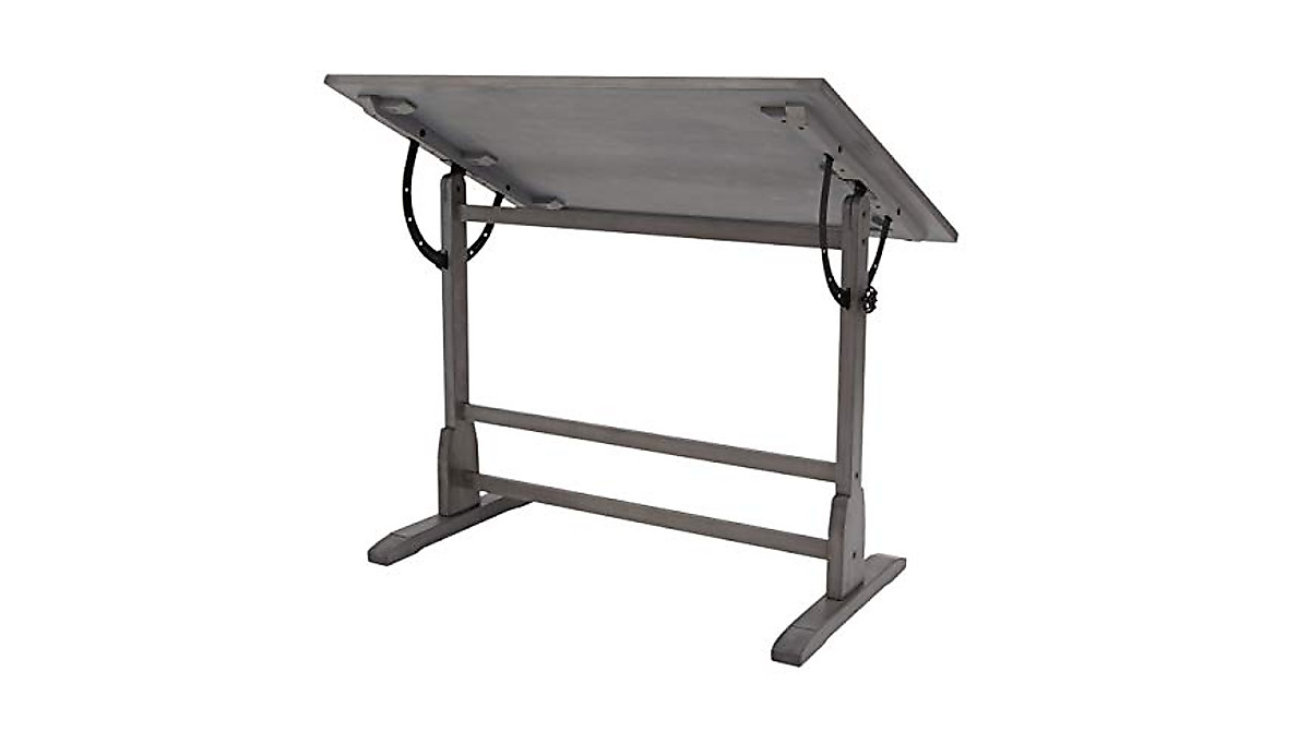 Vintage Drafting Table - 42" x 30" Adjustable Solid Wood Workstation