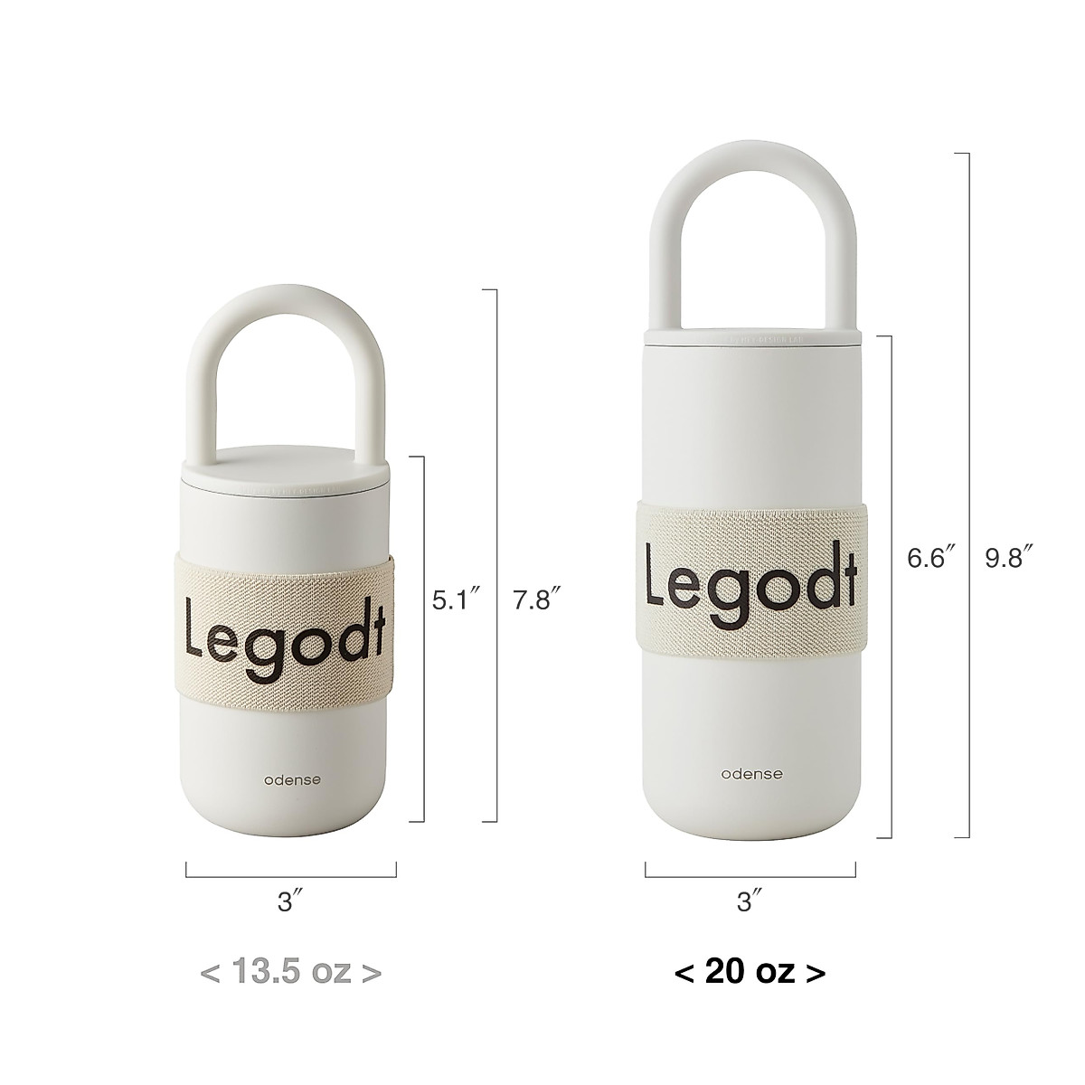 Odense Legodt Loop Tumbler 20oz with Lid and Handle - Insulated Tumbler with Leak-Resistant Lid - Double Stainless Steel Travel Coffee Mug, Water Bottle, Keeps Drinks Hot or Cold(Sweet Pumpkin)