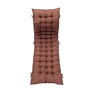 Muellery Rocking Chair Cushion Indoor Patio Soft Cushion Pad 18.9x63in(48x160cm) Brown TPYU134883