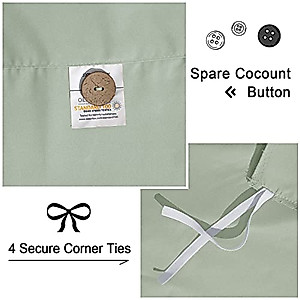 PHF Sage Green Duvet Cover Queen Size, Comfy Lightweight Skin-Friendly Comforter Cover Set with Button Closure, Soft Durable Bedding Collection with 2 Pillowcases for All Season, 90" x 90"