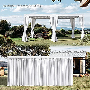 Joyside 12’ x 20’ Outdoor Louvered Pergola - Patio Aluminum Pergola with Adjustable Louvered Roof, Water-Proof Gazebo Sunshade Shelter with Netting Included, White Frame