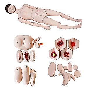 INTBUYING 2in1 Education Model Patient Care Manikin Advanced Multifunctional Training Dual Sex Mannequin, Patient Care Teaching Human Manikin(Man and Woman)