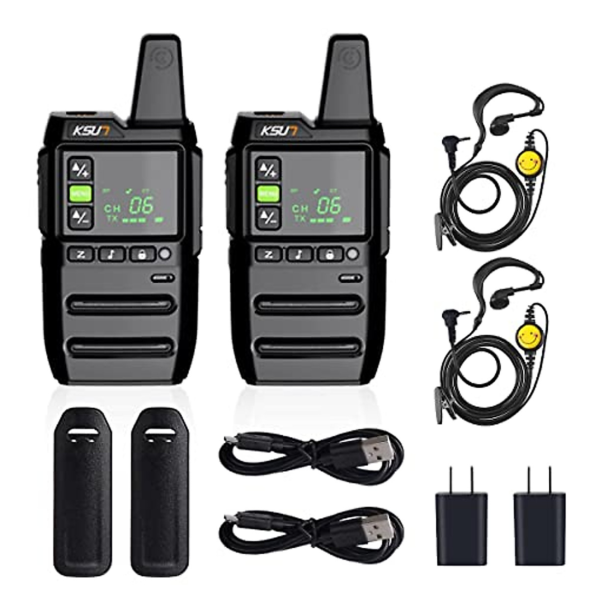 Long Range Walkie Talkies Waterproof,2 Pack FRS Rechargeable Two Way Radios Adults USB Charging Battery Portable No 50 Miles for Outdoor Hunting Camping Hiking Off Roading Accessories GZ20
