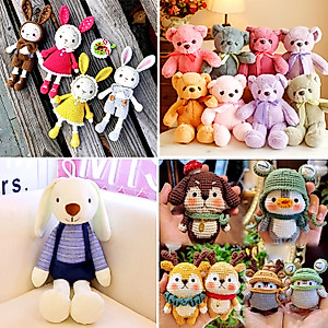 BESTCYC 1box(154pcs) 6/7/8/9/10/12/14/16/18/20/22/24mm Black Solid Plastic Safety Eyes Craft Safety Eyes DIY Eyes with Washers for Teddy Bear Doll Plush Animal Puppet Crafts