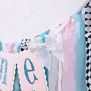 Alice in Wonderland One High Chair Banner Alice Wonderland First Birthday High Chair Banner Girl,onederland 1st Birthday Girl One High Chair Banner.alice in Wonderland Tea Party First Birthday