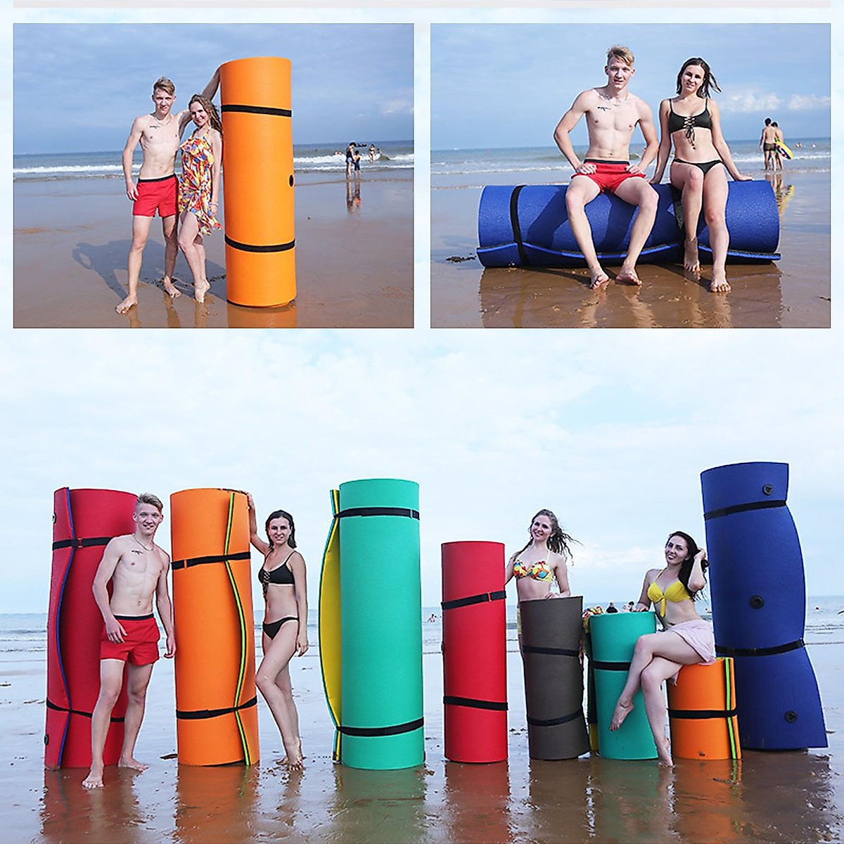 3 Pcs Floating Water Mat Straps, Floating Water Pad Straps Reusable Securing Straps for Storing Mats Up to 18 Feet Long or Shorter, Floating Mat Accessories, Storage Straps (Securing Straps)