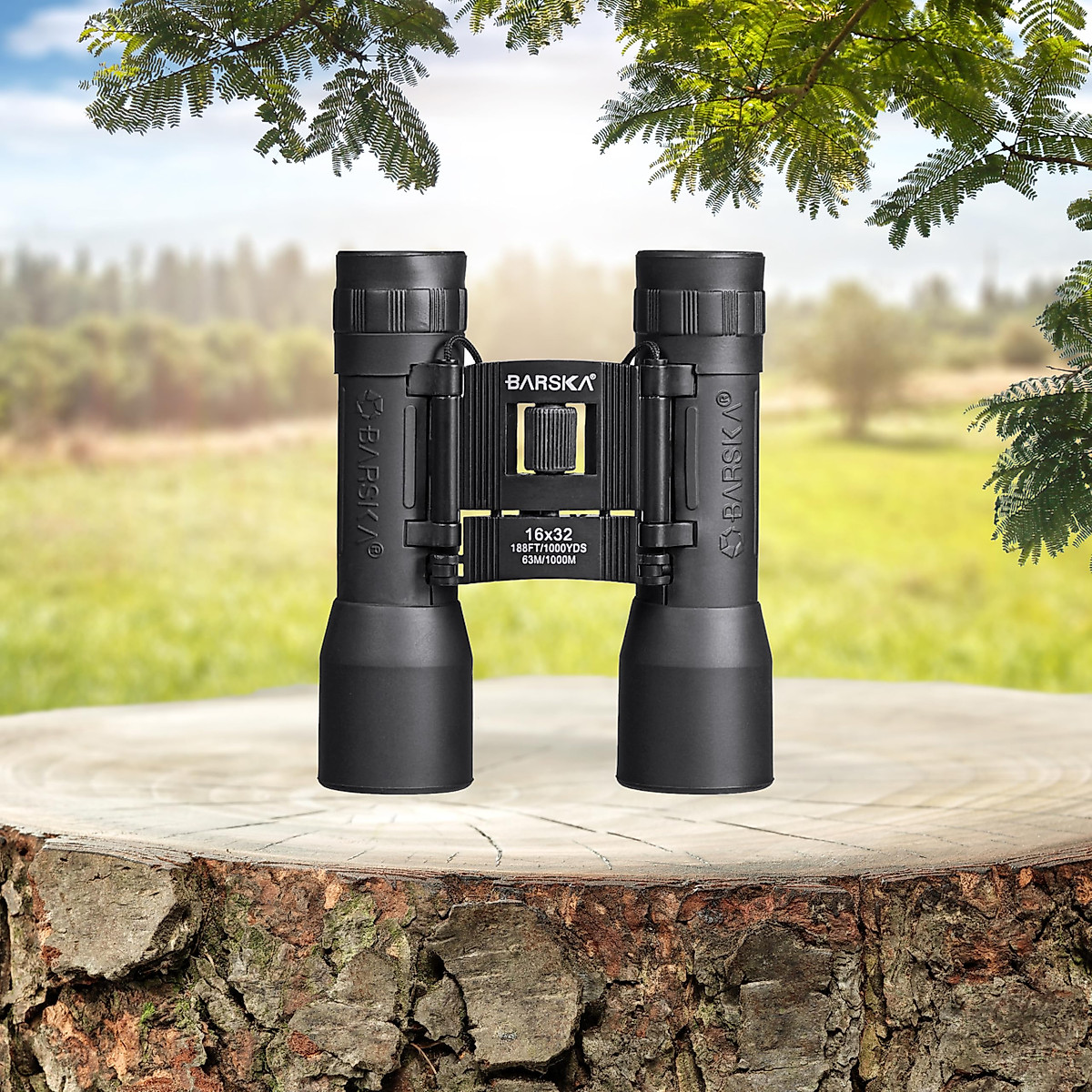 BARSKA Lucid 16x32 Compact Binocular (Black)