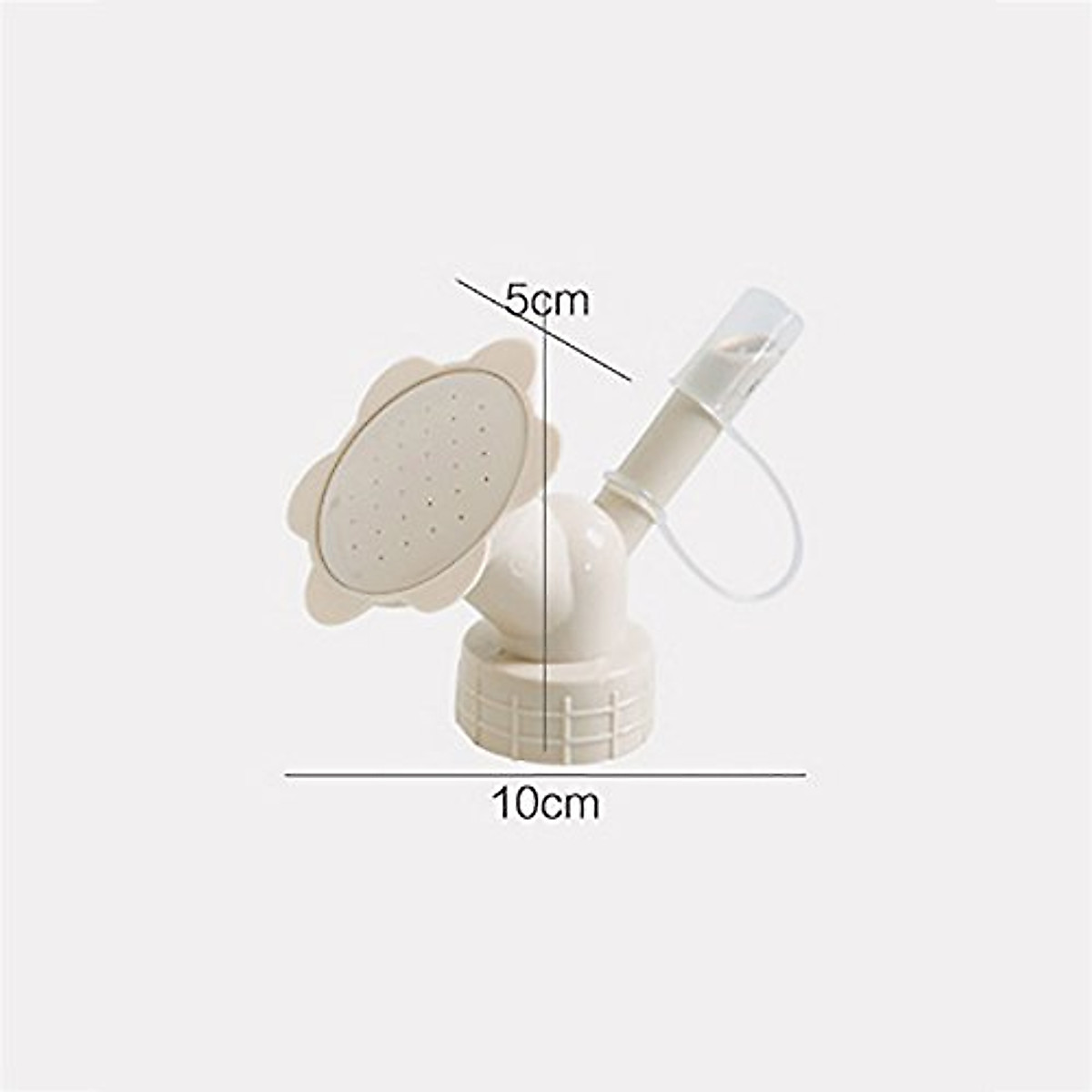 Bottle Cap Sprinkler, 2In1 Mini Watering Can, Dual Head Bottle Watering Spout, Bonsai Watering Can for Indoor Seedlings, Sprinkler Nozzle for Flower Waterers Bottle Watering Cans (Beige)