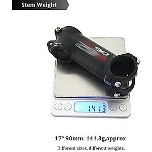 ZECHAO Carbon Fiber Riser,Mountain Stem Road Stem 31.8mm Bike Handlebar Stem 6/17 Degree Bike Accessories 60-120mm Bike Stem (Color : Black, Size : 6 Degree 90mm)