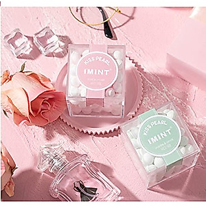 Acrylic Box with Lid 6 Pack Clear Acrylic Boxes Party Favor Square Cube Mini Candy Display Boxes Transparent Containers Plastic Storage Organizer Box Wedding Birthday Party Decorative Boxes