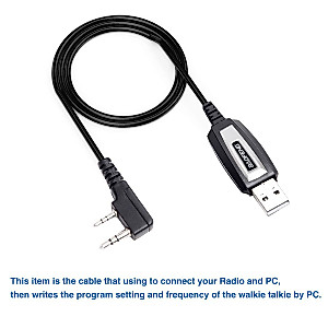 BAOFENG USB Programming Cable CH340 Chip for UV-5R BF-F8HP 5RM UV-21R GMRS UV-5G Plus GM-15PRO GM-5RH GM21 K5PLUS AR-152 UV-17R TIDRADIO TD-H3 8 Quansheng UV-K5 8 Ham Radio