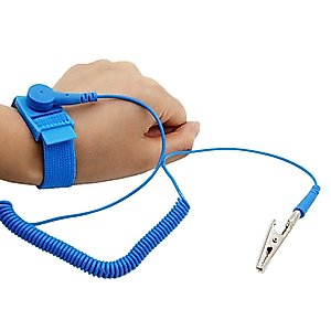 Antistatic Wrist Strap，Adjustable ESD Wristband Bracelet with Grounding Wire Alligator Clip - for Working on Sensitive Electronic Devices (1)