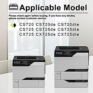 74C1HK0 Black Toner Cartridge (1-Pack) - Dra Compatible 74C1HK0 High Yield Toner Cartridge Replacement for Lexmark CS720 CS720de CS720dte CS725 CS725de CS725dte CX725 CX725de Printer Toner