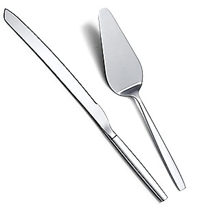 Berglander Wedding Cake Knife and Server Set, Stainless Steel Cake Cutting Set For Wedding Include Cake Cutter And Cake Server Perfect For Wedding, Birthday, Parties and Events