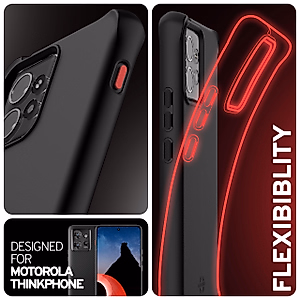ITSKINS Spectrum Solid Protective Phone Case Compatible with Motorola ThinkPhone, Slim Hybrid Case, Anti-Slip, Heavy Duty Shockproof Cover, Military Phone Case | Black