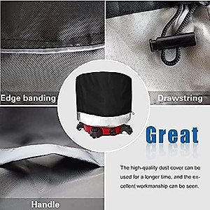 Heavy Duty Wet Dry Vacuum Cover, 22x28 inches, Black, 600D Fabric, Handle and Drawstring, Protects Against Sun, Rain, Snow