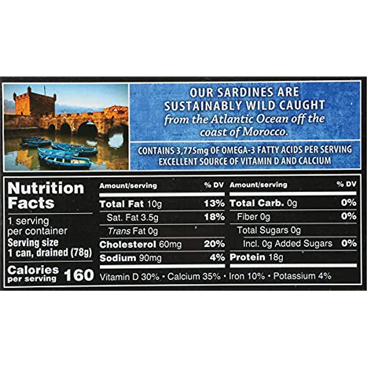 Crown Prince Sardines in Water, 4.25-Ounce Cans (Pack of 12)