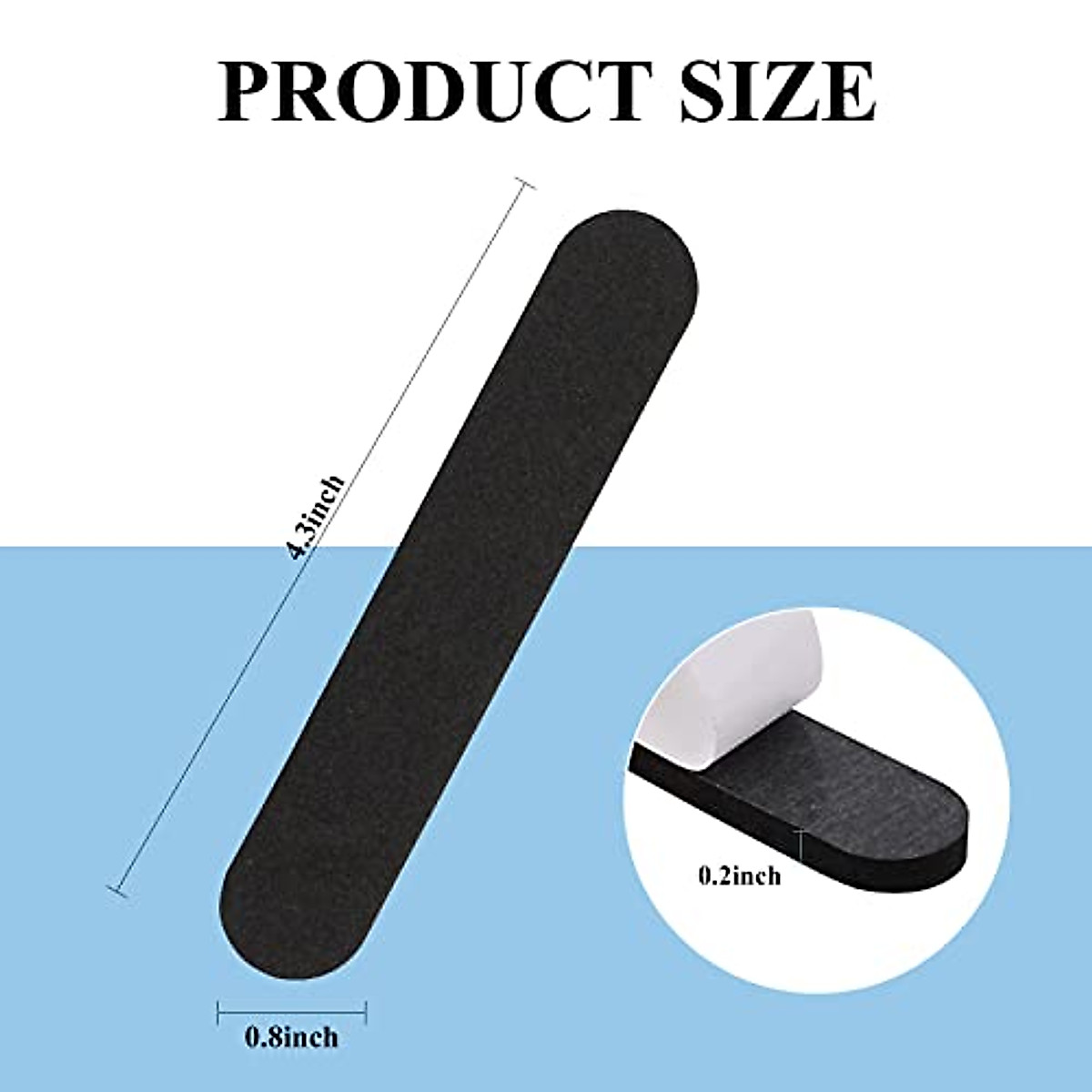 10 PCS Hat Size Reducer Hat Size Tape Self-Adhesive Hat Reducer Inserts Foam Hat Sizing Tape for Hat Cap,0.2"Black