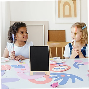 Alasum 2Pcs Small Blackboard Place Square Mini Blackboard Signs Garden Labels Double Sided Blackboard Plant Signs Kids Creative Graffiti Chalkboards Dual Purpose Ornaments Office Wooden