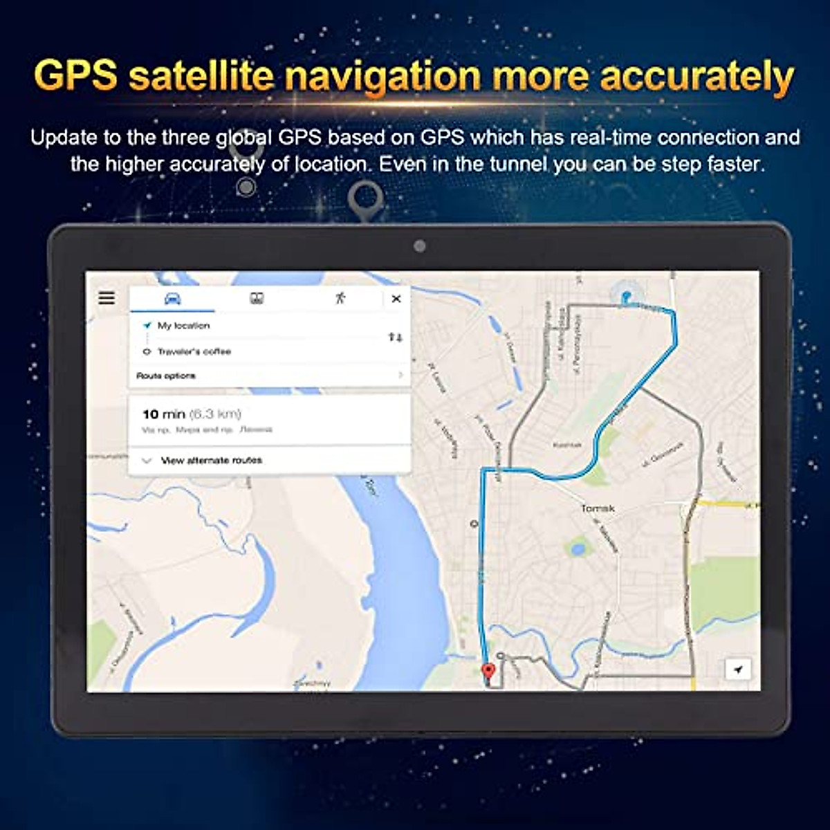 Dpofirs Androids Tablet 10 inch, IPS HD Display 4000mAh Tablets Dual SIM Dual Standby 2GB ROM 32GB RAM Dual Camera IPS 1080P HD Large Screen Portable Call Tablet Kids (Black)