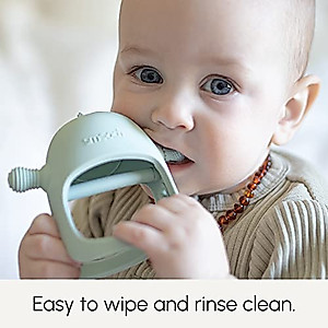 Smooch Penguin Mitten Teething Toys For Babies 0-6 Months, 12, 18 - Penguin Teethers For Babies Are Easy To Hold, Silicone Baby Teether Toys Are Soft Yet Durable - Provides Teething Pain Relief (Blue)