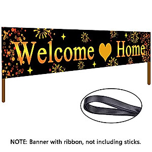 Ushinemi Large Welcome Home Banner, Welcome Back Home Decorations Sign