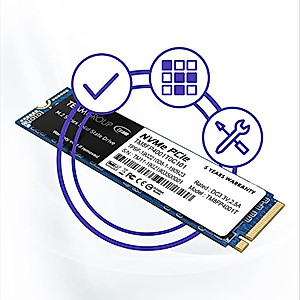 TEAMGROUP MP34 2TB with DRAM SLC Cache 3D NAND TLC NVMe 1.3 PCIe Gen3x4 M.2 2280 Internal SSD (Read/Write Speed up to 3,500/2,900 MB/s) Compatible with Laptop & PC Desktop TM8FP4002T0C101