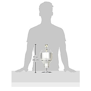 New Star Foodservice 37463 Commercial Grade Aluminum Pancake Dispenser with Stand, Silver