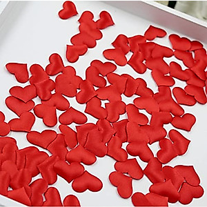 Dzrige 100 Pcs Heart Shaped Petals Love Heart Shaped Sponge Petals Romantic Red Heart Confetti For Party Decoration Handmade DIY Petals Birthday Table Wedding Valentine Day Supplies