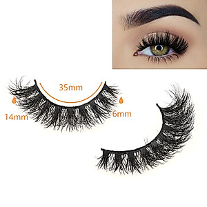 QUNETY Cat Eye Lashes Fluffy Mink Lashes Wispy 8D Natural False Eyelash Fake Eyelashes Short Strip Lashes 10 Pairs Pack (A-14mm Cat Eye)