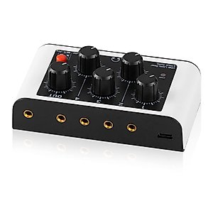Mini Stereo 4 Channel Line Mixer Headphone Monitoring Club Live Studio Recording