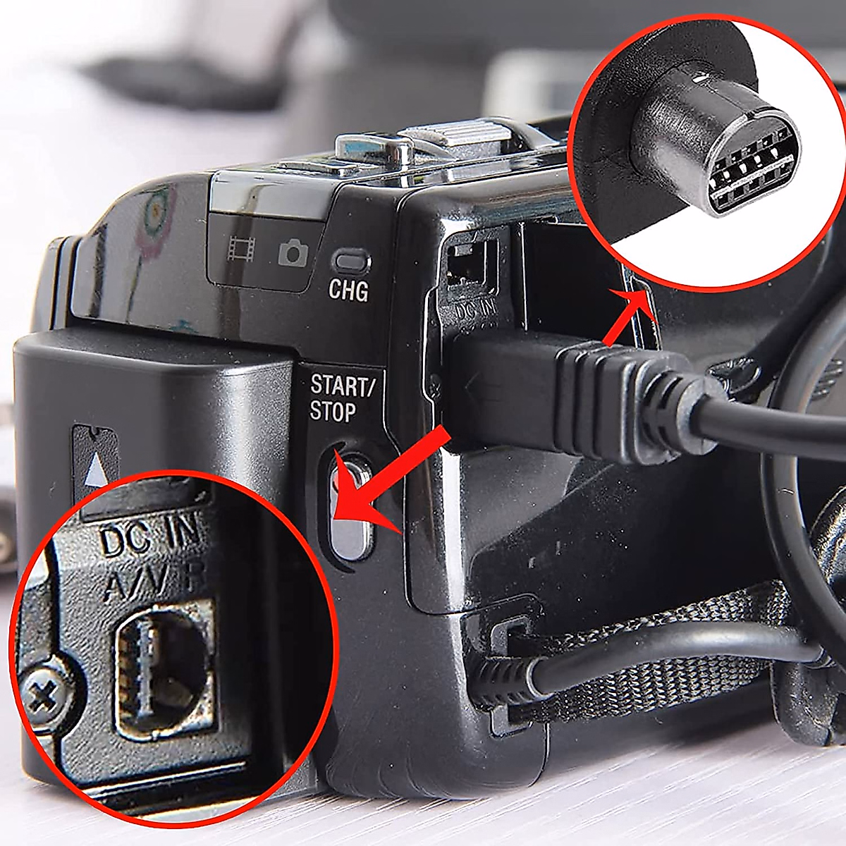 Guy-Tech 5ft AV A/V Audio Video TV Cable/Cord Compatible with Camcorder Handycam DCR-DVD305/e/v