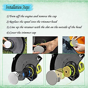 BOOTOP PIN AC14HCA Spool Cap, 522994001 One+ Replacement Spool Cap Compatible with Ryobi 18V, 24V, 40V Cordless Trimmers, Spool Cover 993373001 for P2000 P2005 P2006 RY24021 Weed Eater Parts