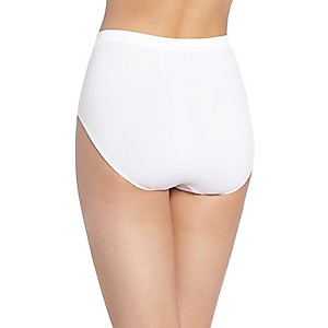 Bali Women's Comfort Revolution Seamless Brief Panty, White, 10/11