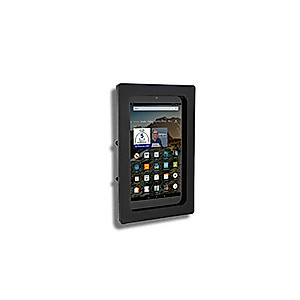 TABcare Security Anti-Theft Acrylic VESA Enclosure for Amazon Fire 7 2022 with Free Wall Mount Kit (Black, Fire 7 2022)