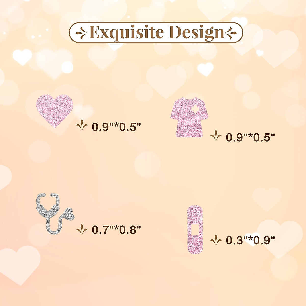 120 Congrats Nurse Confetti, Medical School Grad Party Confetti, Doctor Grad Paper Scatter, Pink Glitter Uniform Table Scatter, Nursing School Graduation Party Decoration