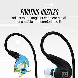 MEE audio X8 Secure-Fit Stereo Bluetooth Wireless Sports In-Ear Headphones (Blue)